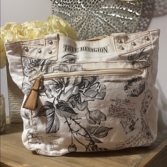 True Religion | Bags | True Religion Canvas Tote | Poshmark